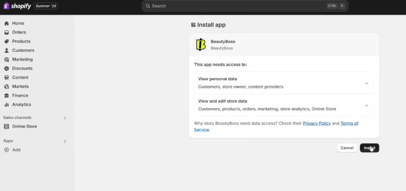 Article 1: How to Install the Beauty Boss App on Shopify – BeautyBoss